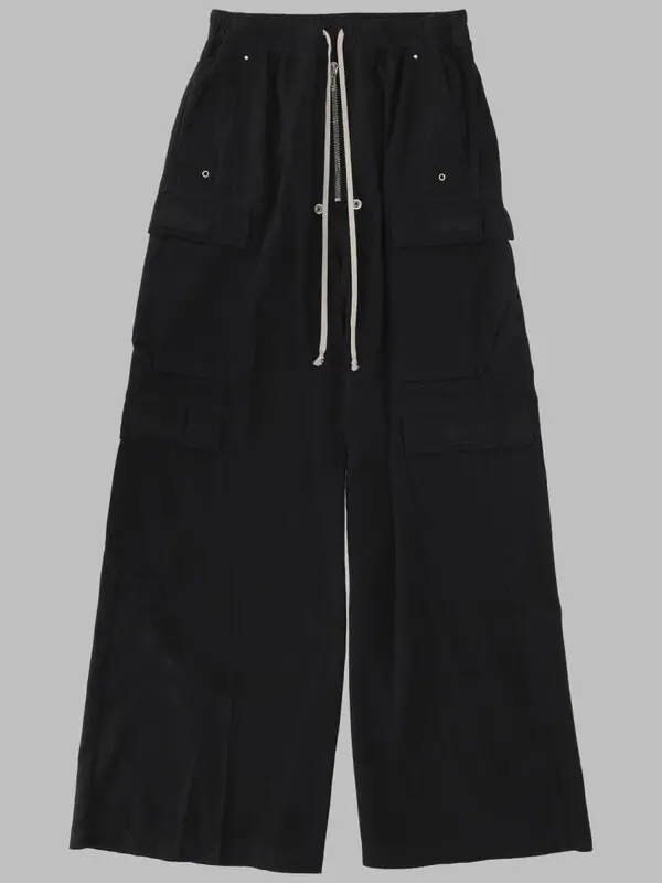 Rick Owens Pantalone Double Cargo Jumbo Belas - Black