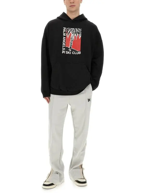 Palm Angels Palm Ski Club Print Sweatshirt - Black