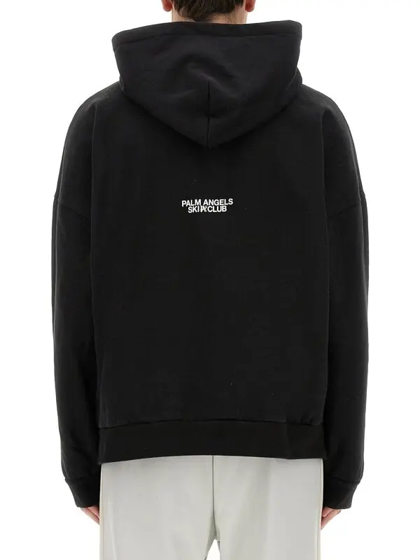 Palm Angels Palm Ski Club Print Sweatshirt - Black