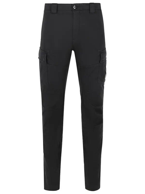 C.P. COMPANY Green Cotton Trousers - Black