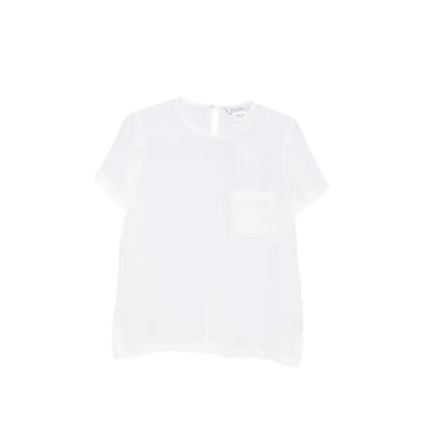 Max Mara Silk Short Sleeve T-shirt - White