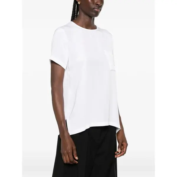 Max Mara Silk Short Sleeve T-shirt - White
