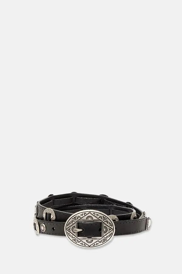 GOLDEN GOOSE Wash Leather Belt - Multicolor