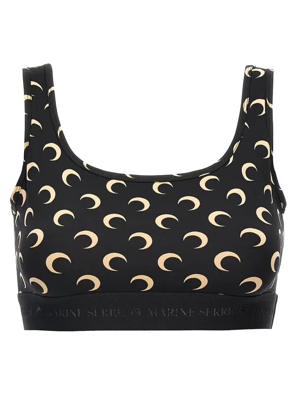 MARINE SERRE Moon Sporty Stretch Top - Black