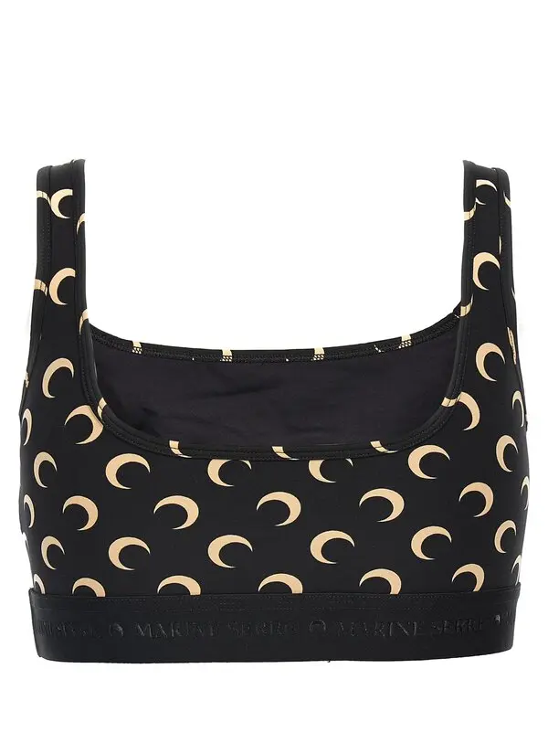 MARINE SERRE Moon Sporty Stretch Top - Black