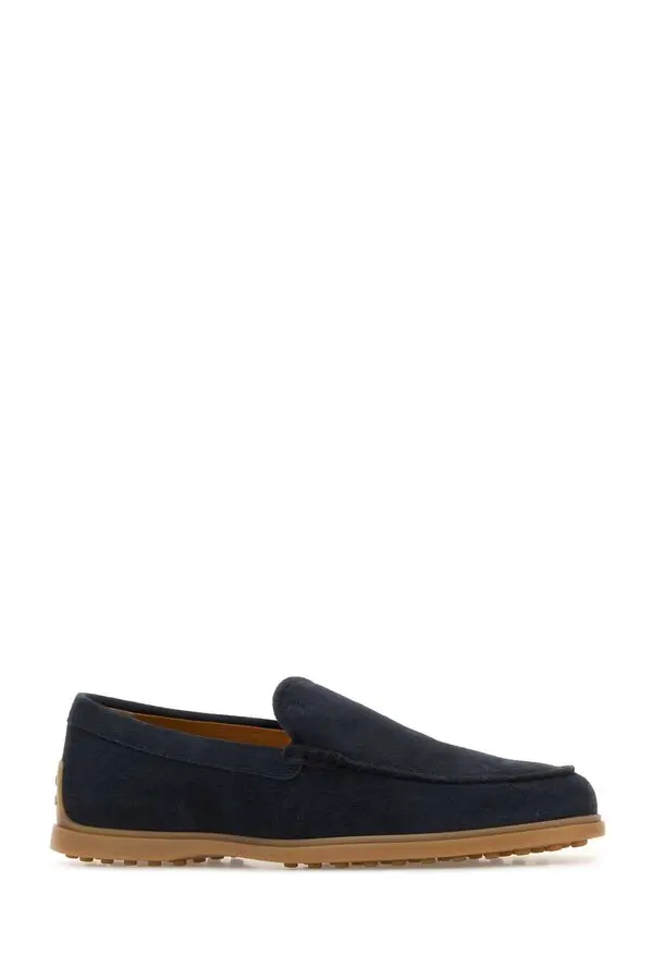 TOD'S Navy Suede Loafers