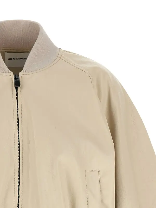 Andamane Leather Jacket - Cream