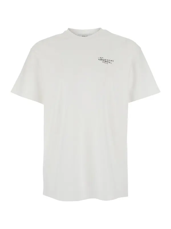 Givenchy T-shirt With Logo On Front And Back In Cotton For
