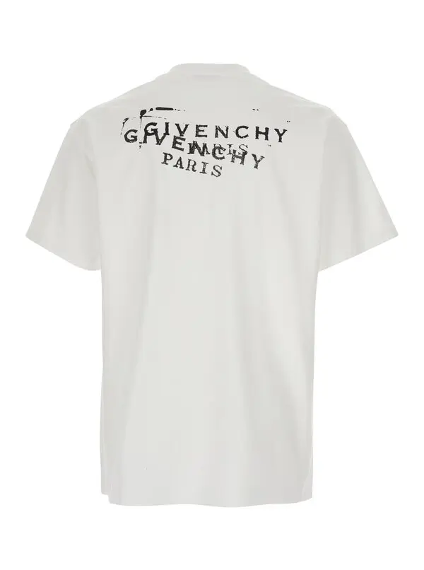 Givenchy T-shirt With Logo On Front And Back In Cotton For