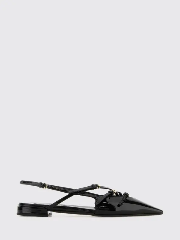 Miu Miu Patent Leather Slingback Flats - Black