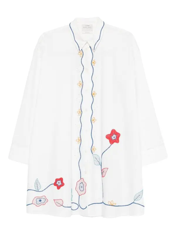 FORTE_FORTE Embroidered Cotton Shirt - Multicolor
