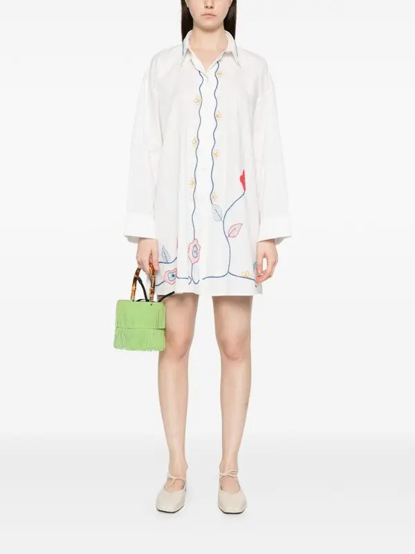 FORTE_FORTE Embroidered Cotton Shirt - Multicolor
