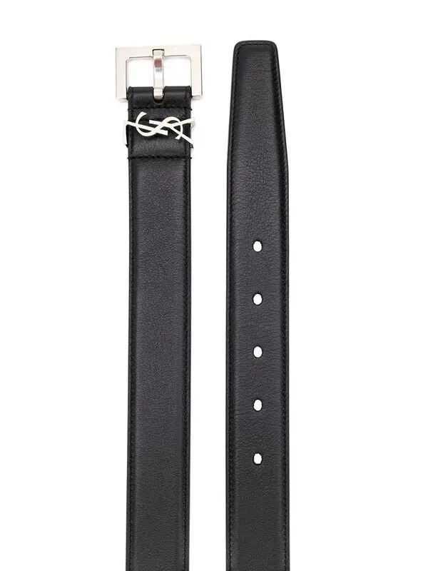 Saint Laurent Cassandre Leather Belt
