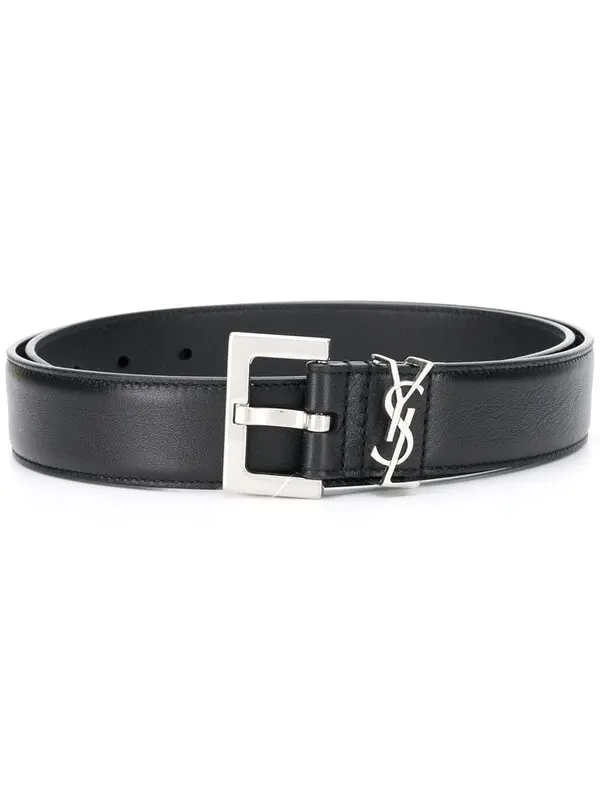 Saint Laurent Cassandre Leather Belt - Multicolor