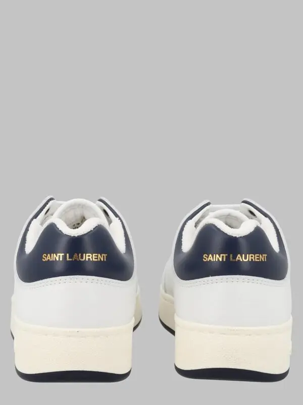 Saint Laurent Leather Sneakers - White
