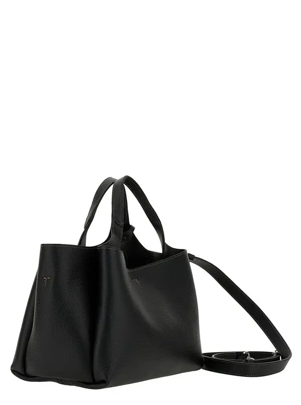 TOD'S Handbag 't Timeless' With Embossed Logo In Black Garnet Leather For - Multicolor