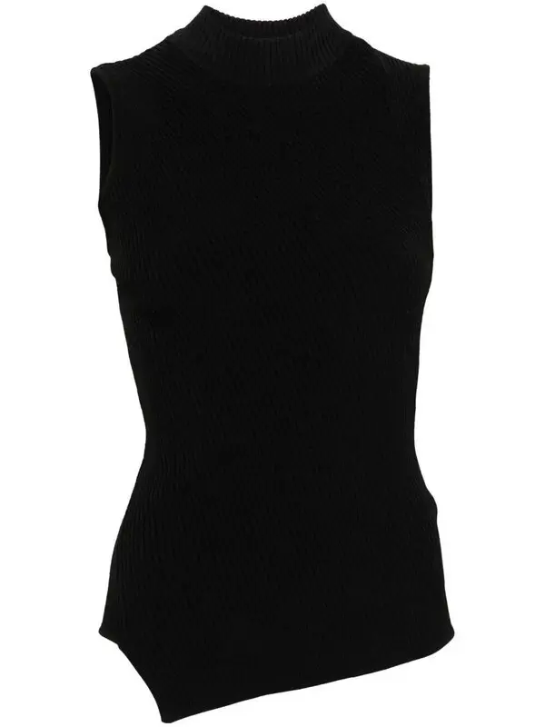 TOTEME Asymmetric Knit Top White