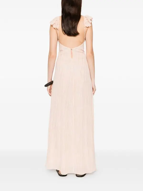 FORTE_FORTE V-necked Long Dress