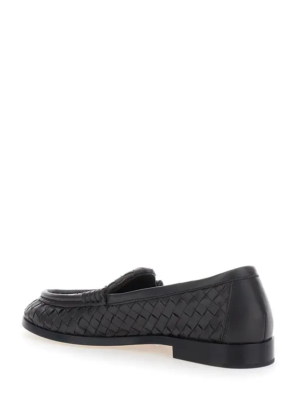 Bottega Veneta Intreccio Leather Loafers - Multicolor