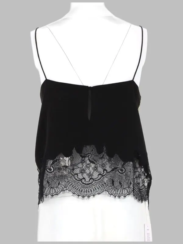 SELF-PORTRAIT Top Con Pizzo E Cristalli