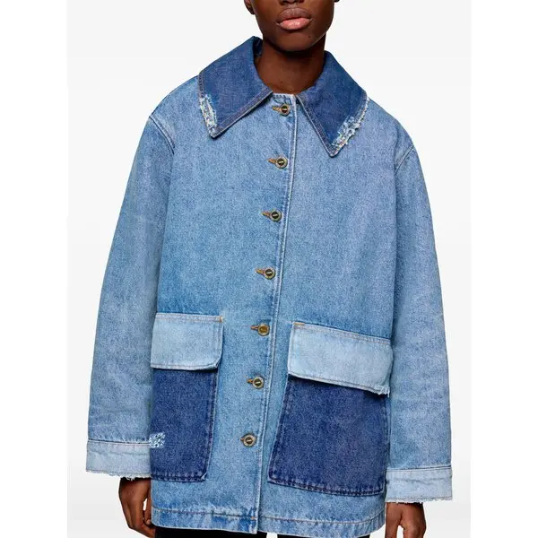 GANNI Jackets Denim Jackets - Blue