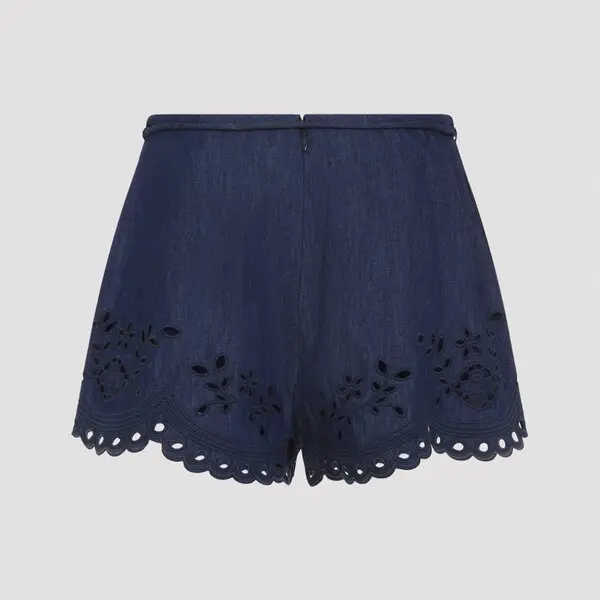 Zimmermann Mahon Broderie Denim Short