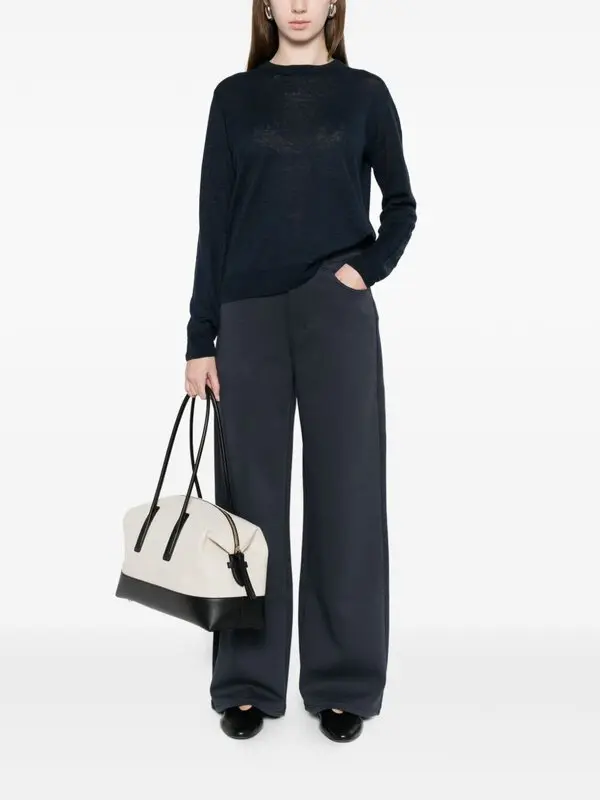 Max Mara Linen Crewneck Sweater - Multicolor