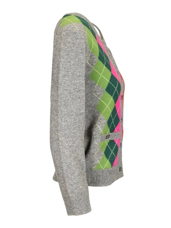 GANNI Checked Cardigan