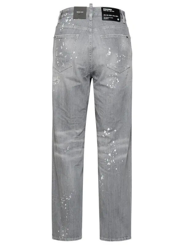 Dsquared2 Grey Cotton Blend Jeans