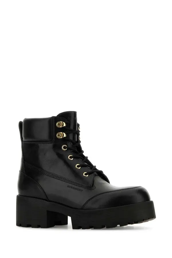 Givenchy Leather Trekker Ankle Boots - Black