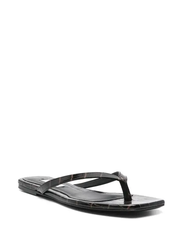 TOTEME Leather Flip Flops - Multicolor