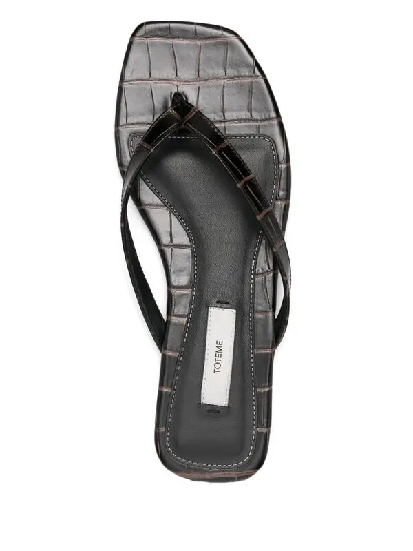 TOTEME Leather Flip Flops - Multicolor