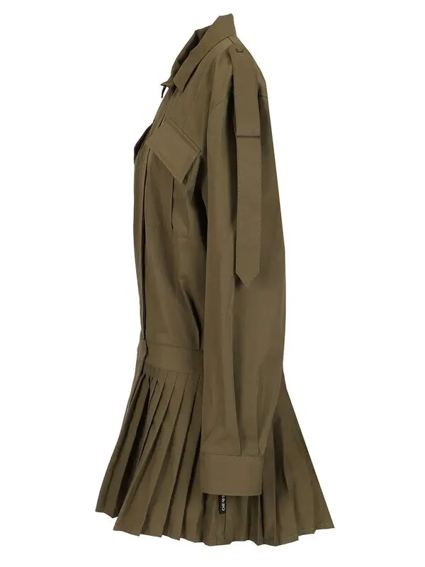 Off-White Savana Cotton Dress - Green