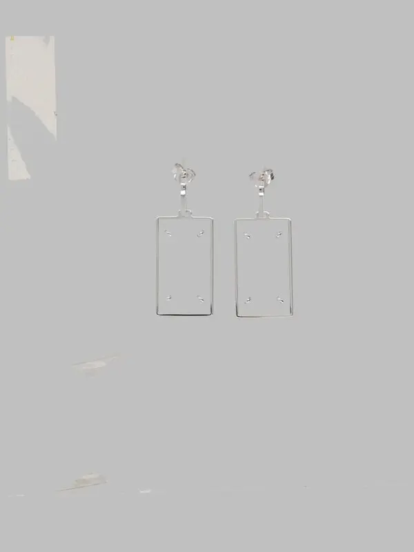 MAISON MARGIELA Orecchini Four Stitches Mini - Silver