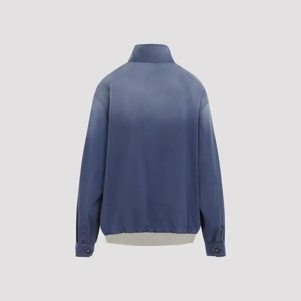 Miu Miu Cotton Gabardine Blouson - Blue