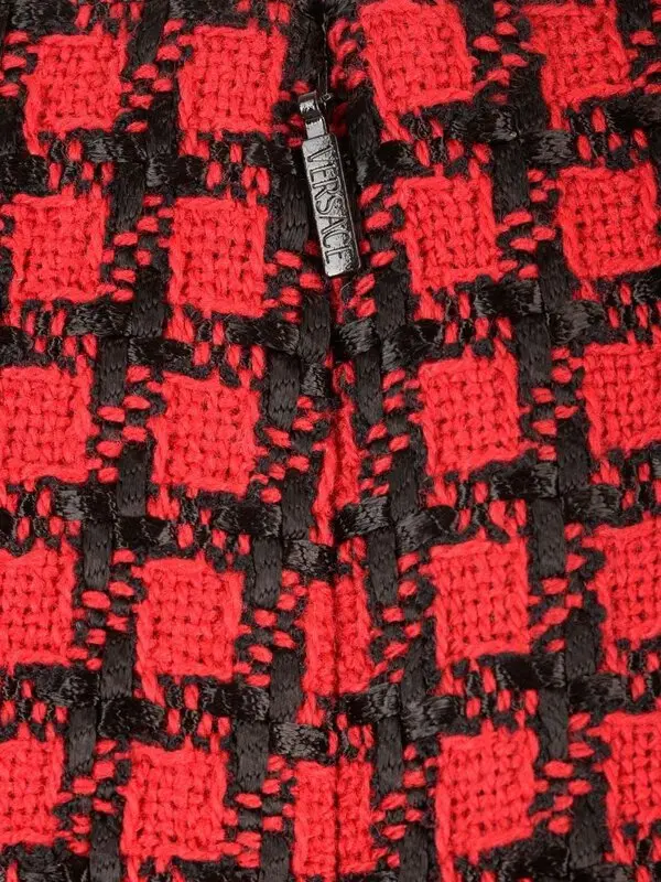 Versace Tweed Mini Skirt - Red