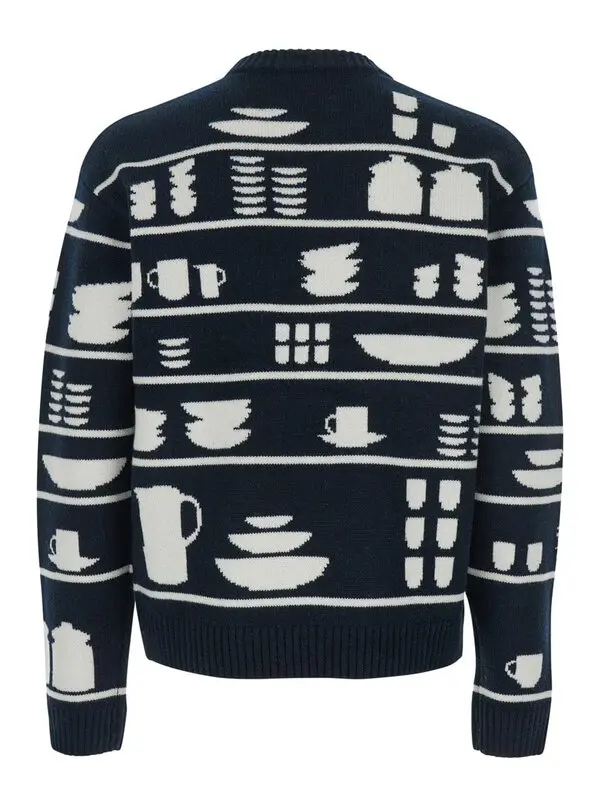 JW Anderson Wool Tableware Motif Pullover - Multicolor