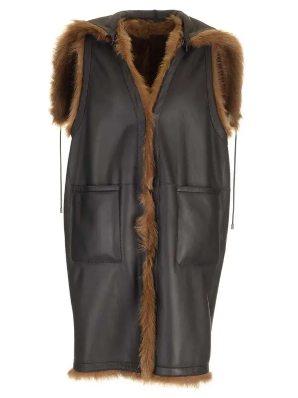 Max Mara Oversized Shearling Vest