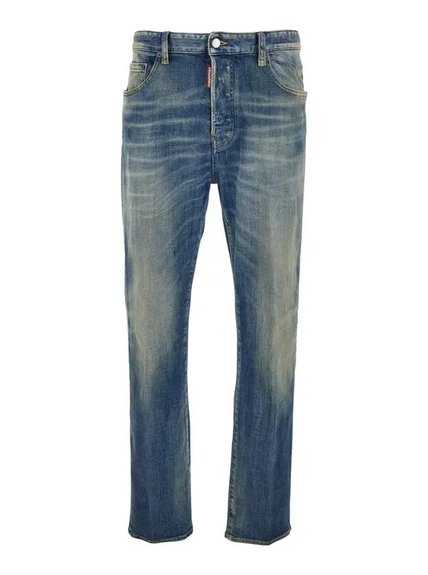 Dsquared2 Regular Fit Distressed Denim Jeans - Multicolor