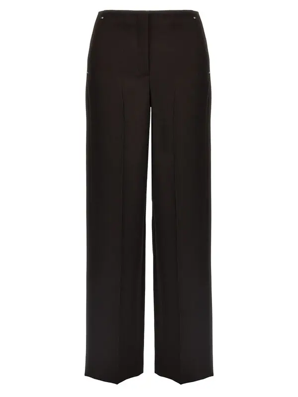 Fendi Grain De Poudre Wool Pants - Purple
