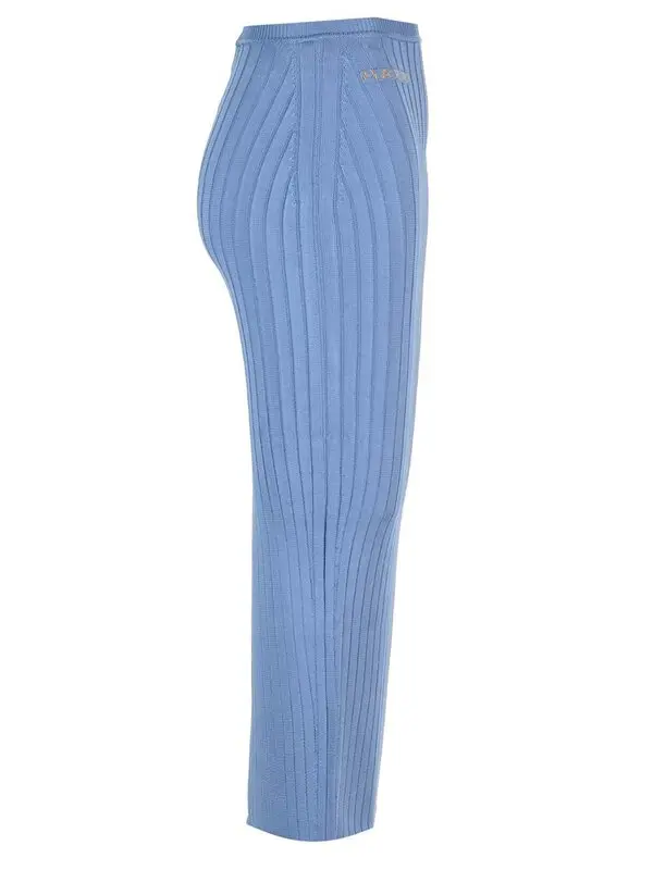 Marni Long Celestial Ribbed Skirt - Blue