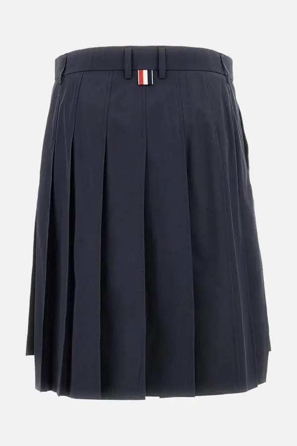 Thom Browne Cotton Pleated Skirt
