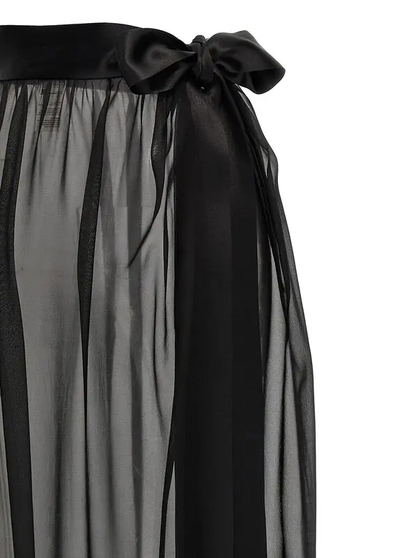 Dolce & Gabbana Silk Chiffon Long Skirt