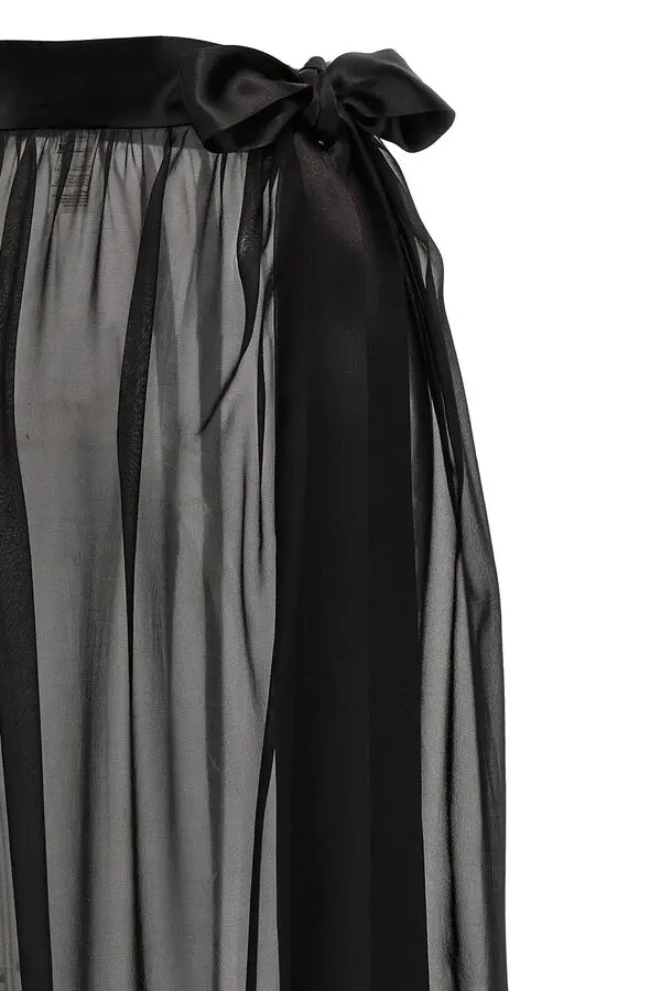 Dolce & Gabbana Silk Chiffon Long Skirt