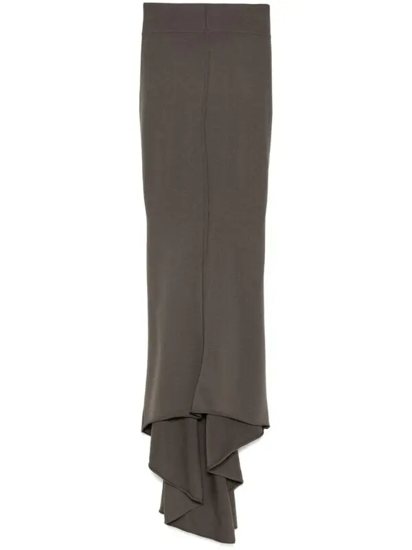 Rick Owens Knit Midi Skirt - Brown