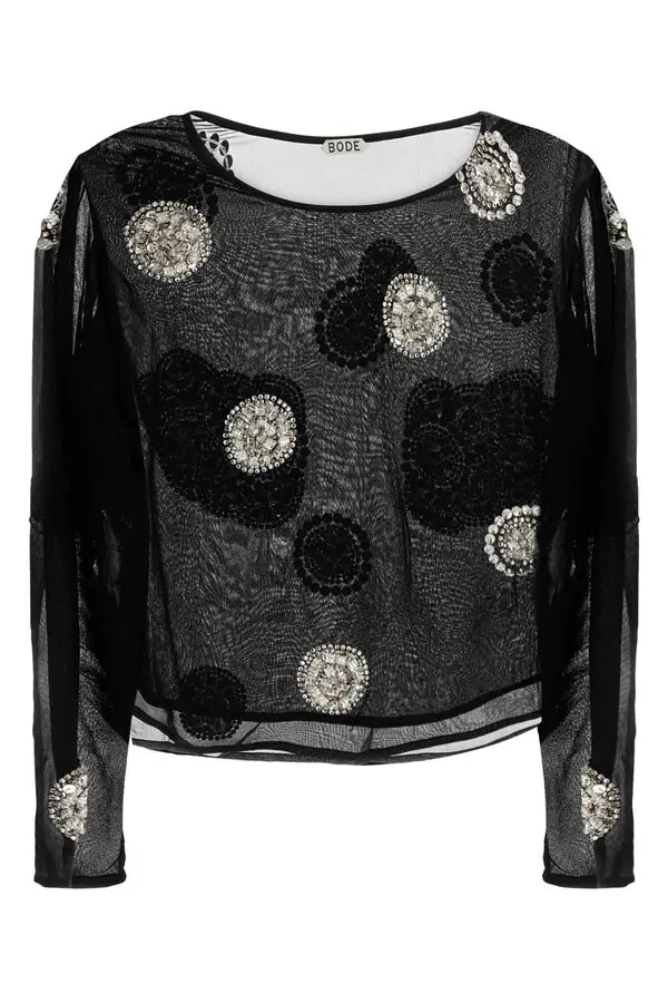 BODE Crepe Brooch Top