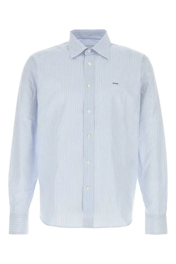 Prada Embroidered Poplin Shirt