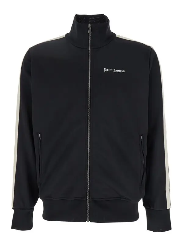 Palm Angels Tech Fabric Zip-up Sweatshirt