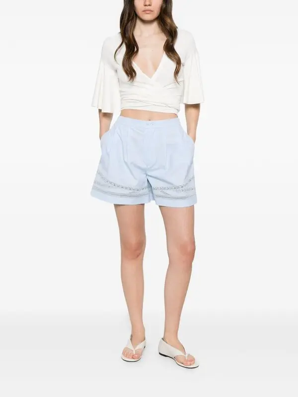 ERMANO SCERVINO Ermanno Scervino Cotton Lace-trimmed Shorts