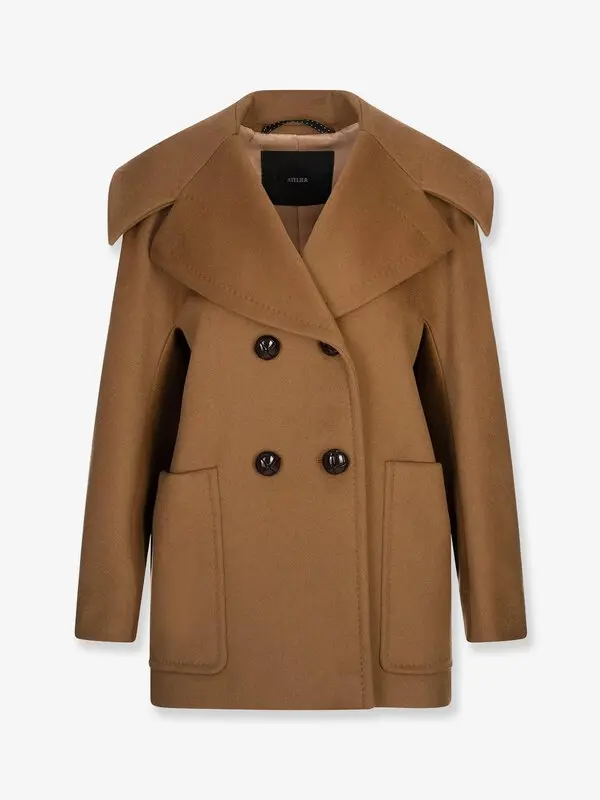 Max Mara Mario Double Breasted Cashmere Coat - Multicolor